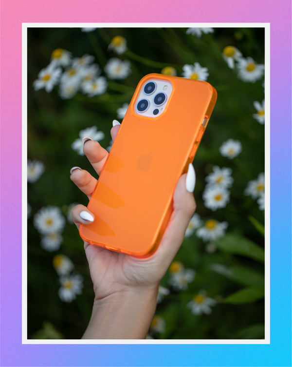 Neon Orange Crystal Clear Iphone Case Felony Case