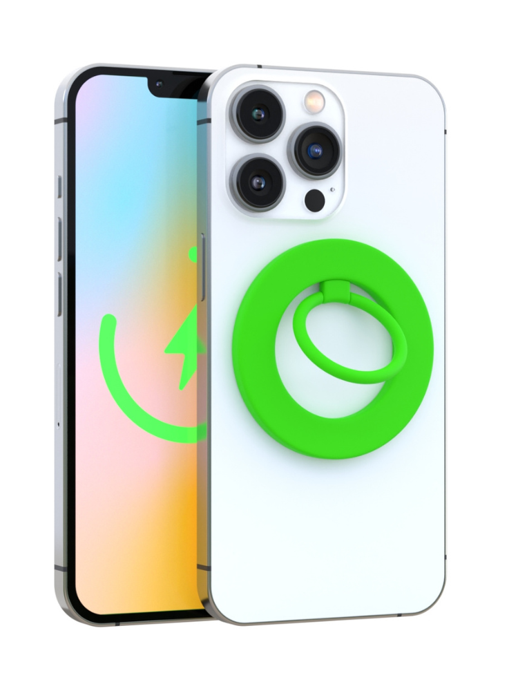 Neon Pink Silicone iPhone Case With MagSafe Ring Grip Bundle – Felony Case