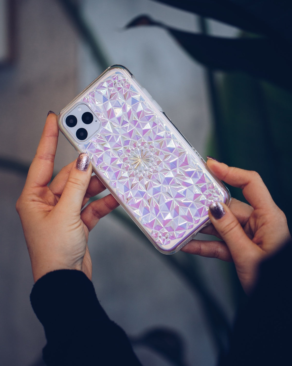 Clear Cosmic Kaleidoscope Holographic iPhone Case – Felony Case