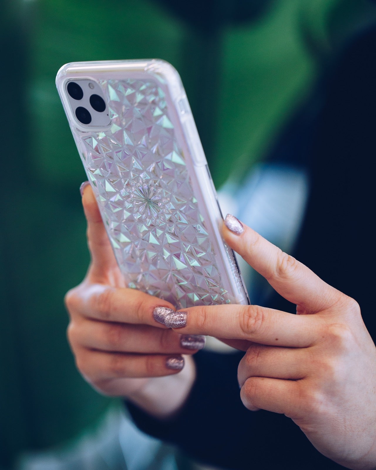 Clear Cosmic Kaleidoscope Holographic iPhone Case – Felony Case