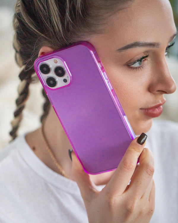 Neon Purple Crystal Clear iPhone Case – Felony Case